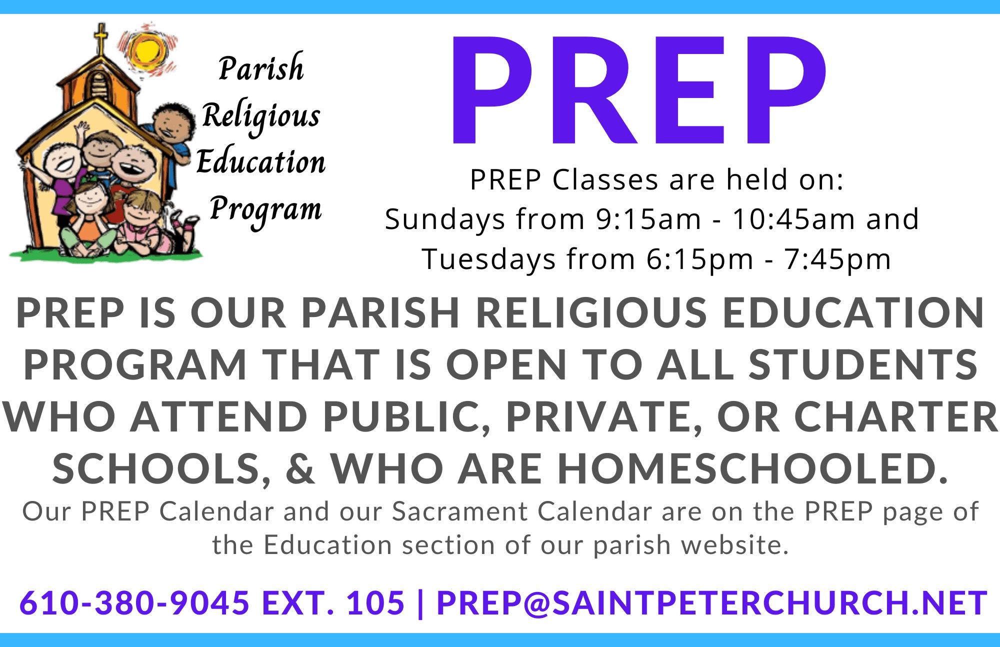 PREP – Parish Religious Education Program – St. Peter Catholic Church